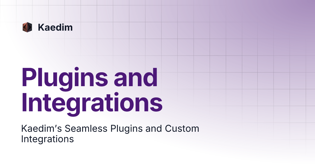Plugins and Integrations | Kaedim